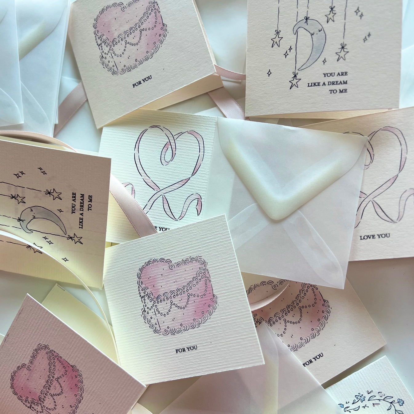 Sweet Something Tiny 3x3" Cards - set of 4 with envelopes included ...